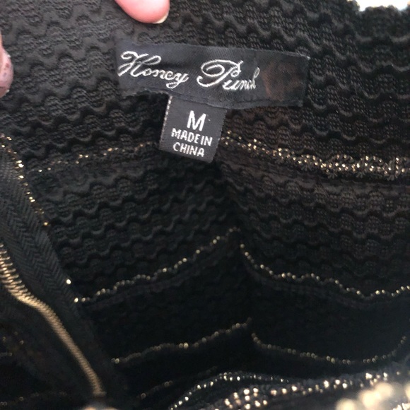 Honey Punch | Skirts | Honey Punch Black And Gold Skirt | Poshmark